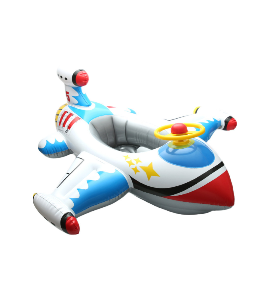 Inflatable boat for children to swim, Air mattress - plane for Outd...