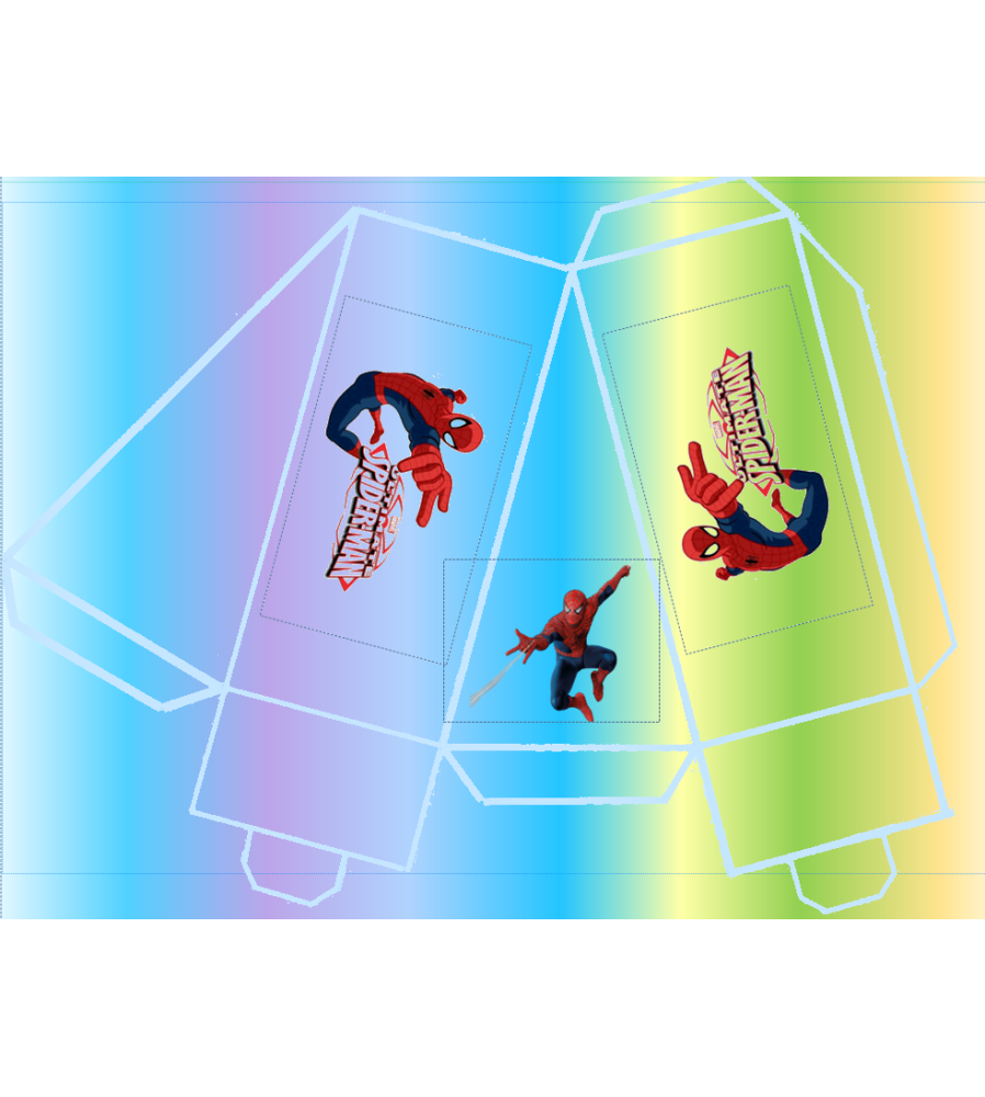 Cutie in forma de felie tort din carton de 160 gr Spiderman 12 x 7 x 5 cm
