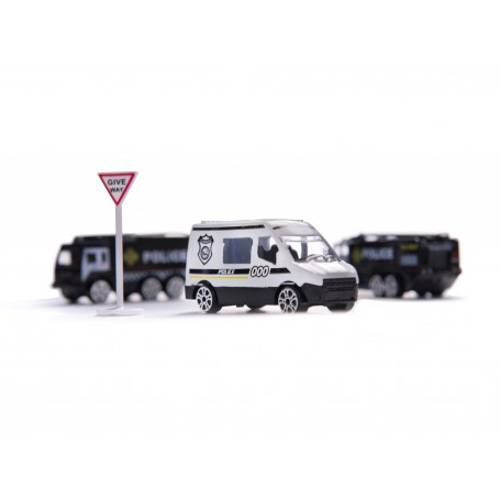 Transport plane with lights and sounds + 3 police cars for Indoor toys