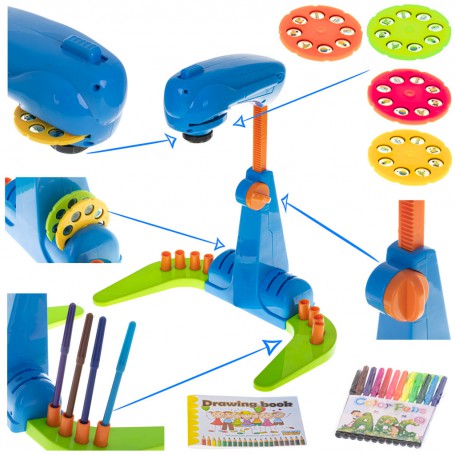 Proiector imagini de desenat cu lampa LED, 32 de modele proiectate, 12 ...