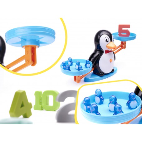 Educational and interactive scale game set, penguin model, for pres...