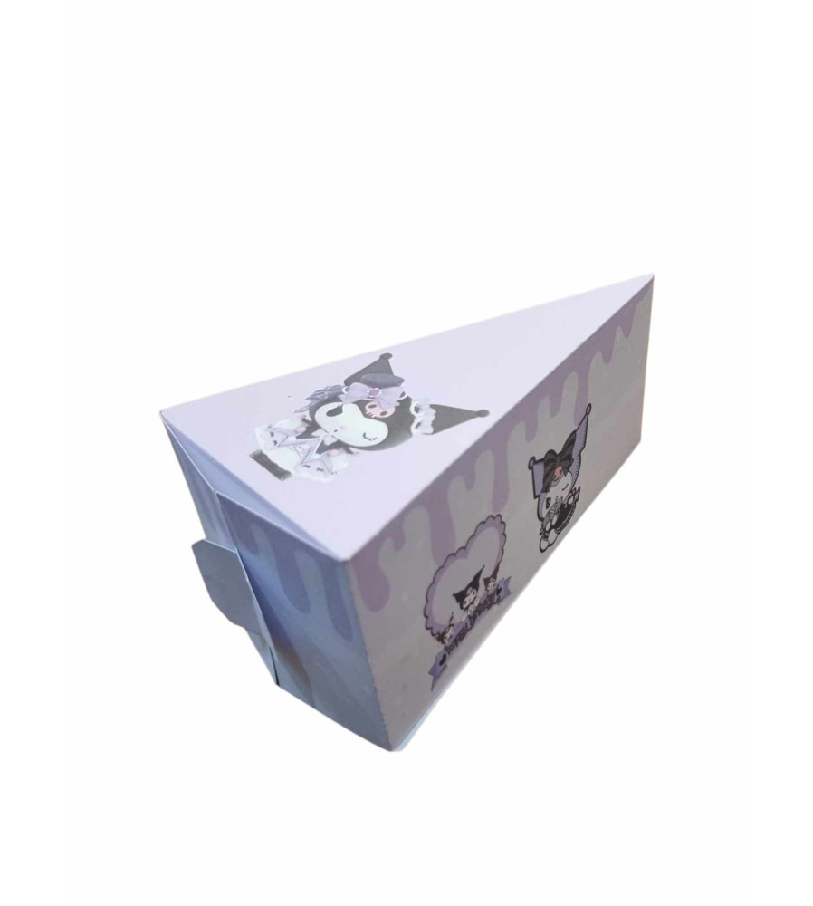 Cutie in forma de felie tort din carton de 160 gr model Kuromi 12 x 7 x ...
