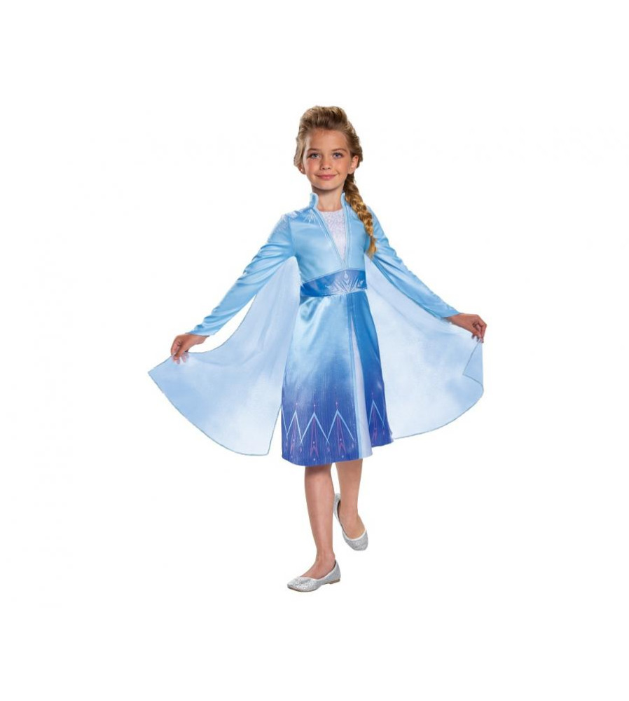 Costum carnaval Elsa – Frozen 2, (licentiat) albastru, 3-4 ani (92/104)