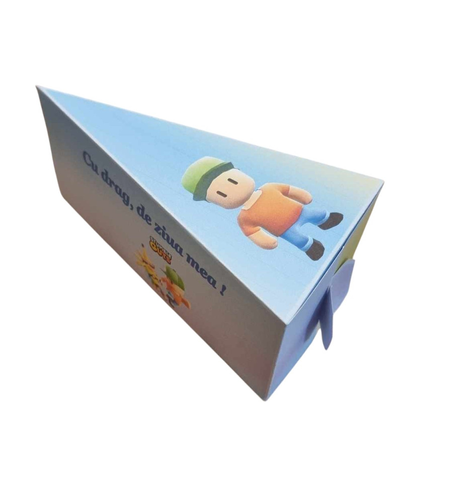 Cutie in forma de felie tort din carton de 160 gr cu Stumble Guy 12 x 7 ...