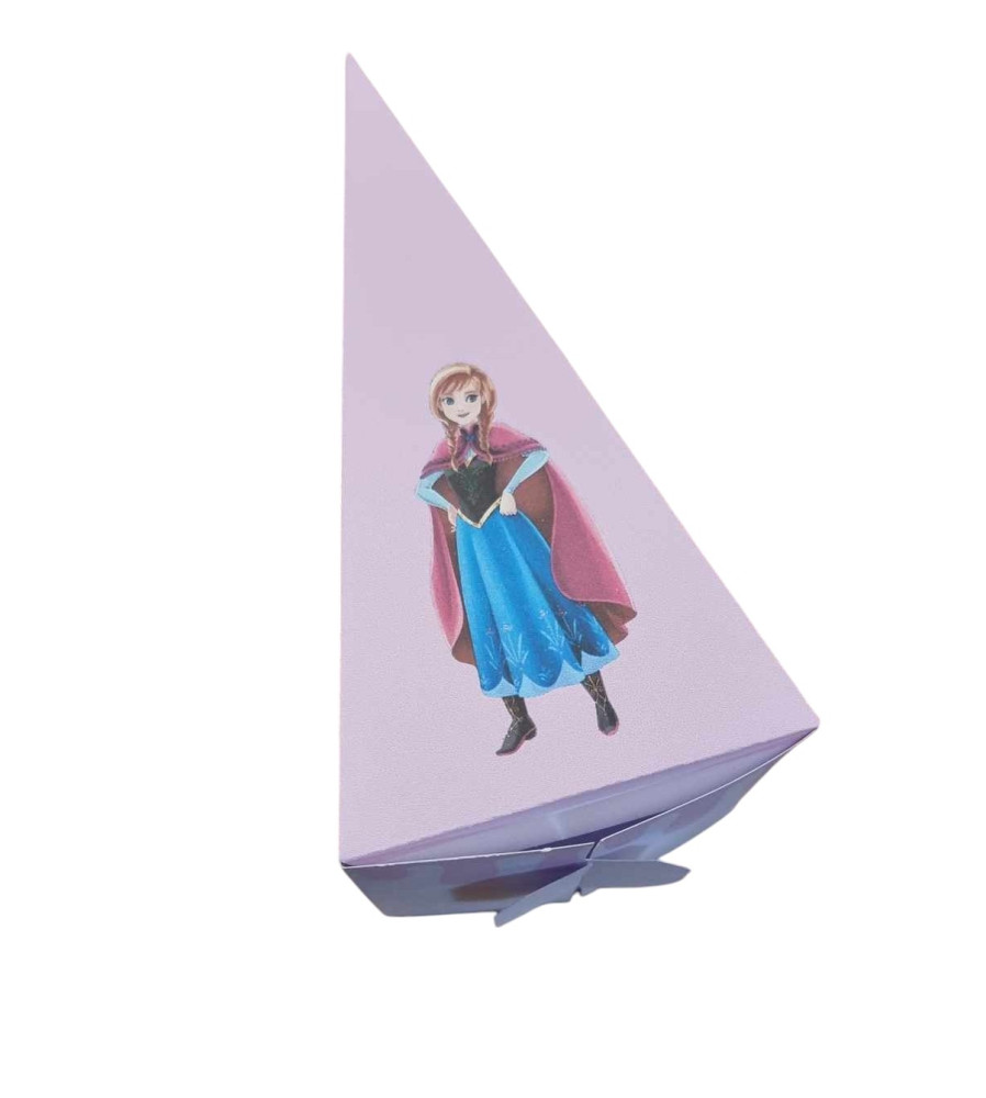 Cutie in forma de felie tort din carton de 160 gr model Ana (Frozen) 12 ...