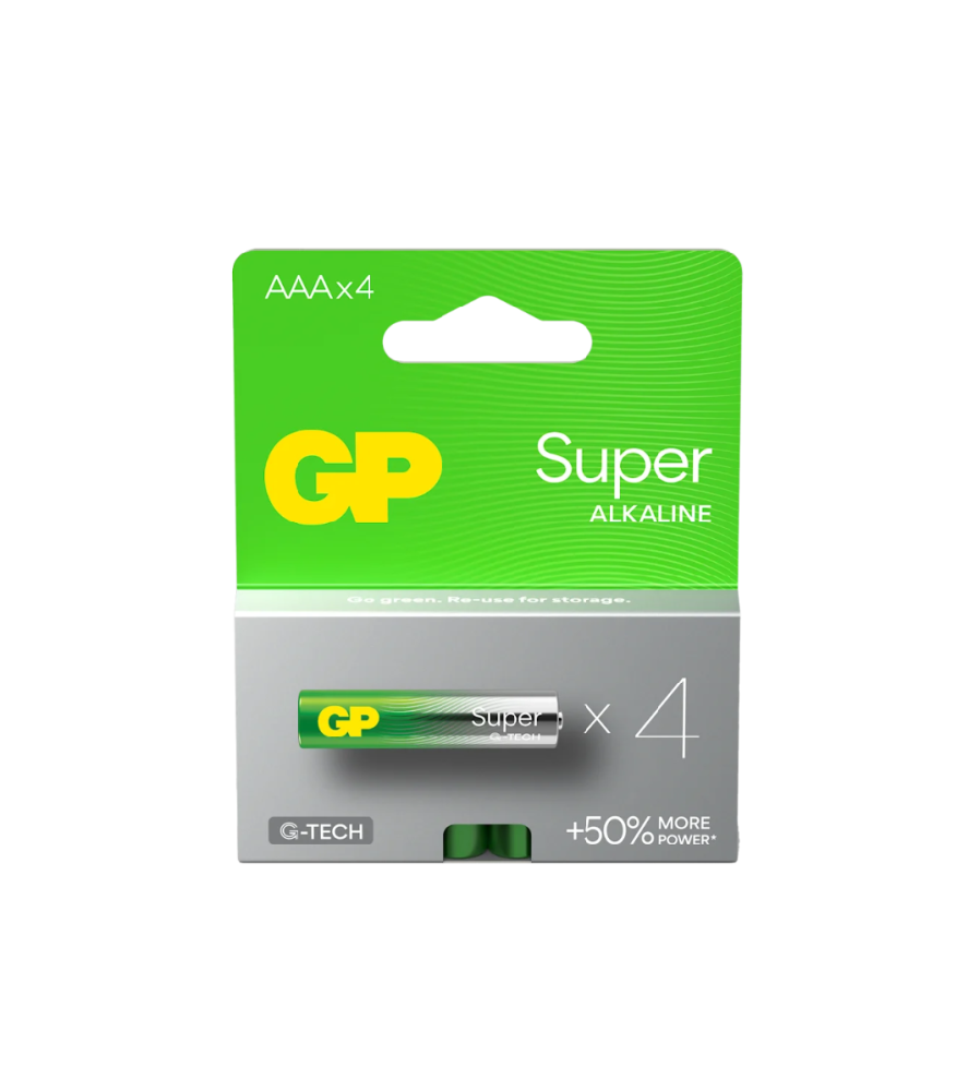 Set de 4 baterii GP Super Alkaline G-TECH LR03 / AAA